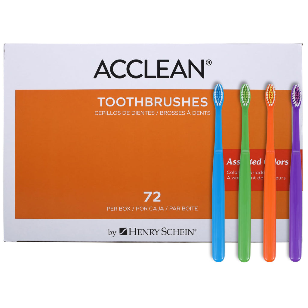 Henry Schein Acclean Youth Toothbrush – 28 Tuft, Diamond Compact Head,