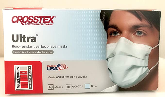 Crosstex International GCFCXU Crosstex Ultra Earloop Mask